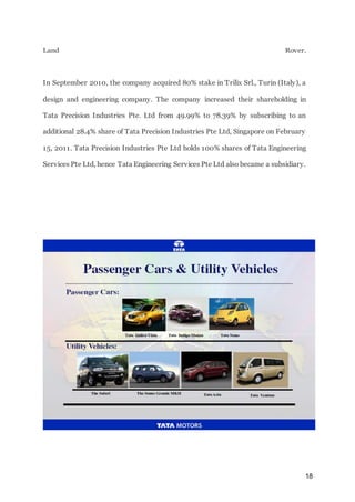 Marketing Strategies of Tata motors | DOCX