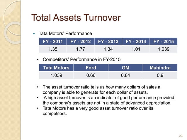 Tata motors : Fundamental & Ratio Analysis | PPTX | Automotive Industry ...