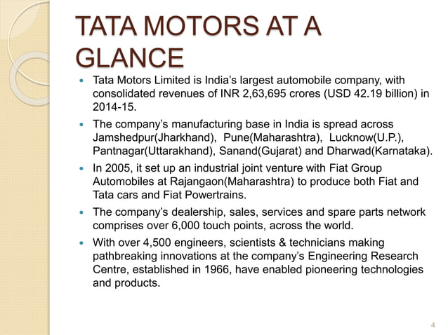 Tata motors : Fundamental & Ratio Analysis | PPTX | Automotive Industry ...