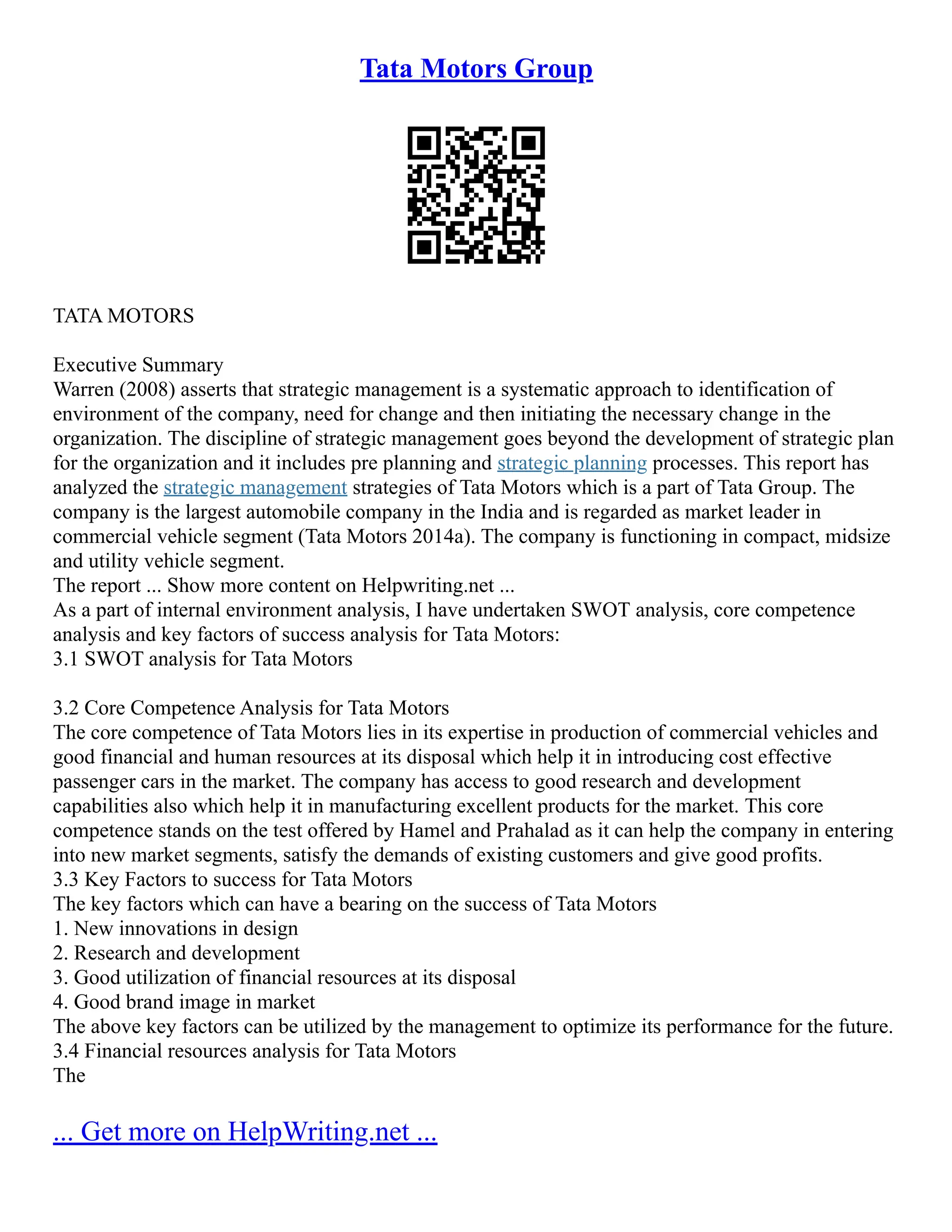 Tata Motors Group | PDF