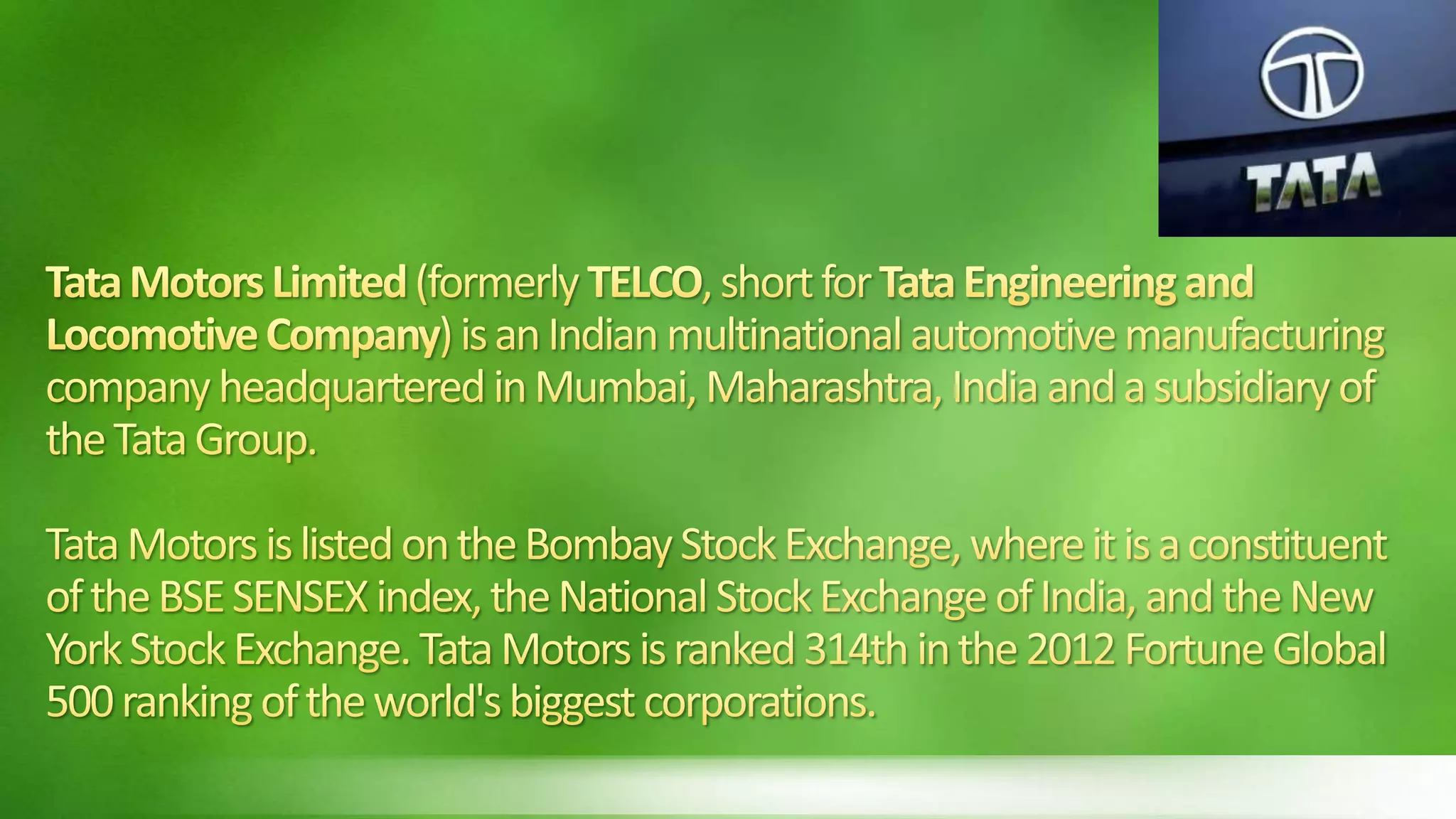 Tata Motors | PPTX