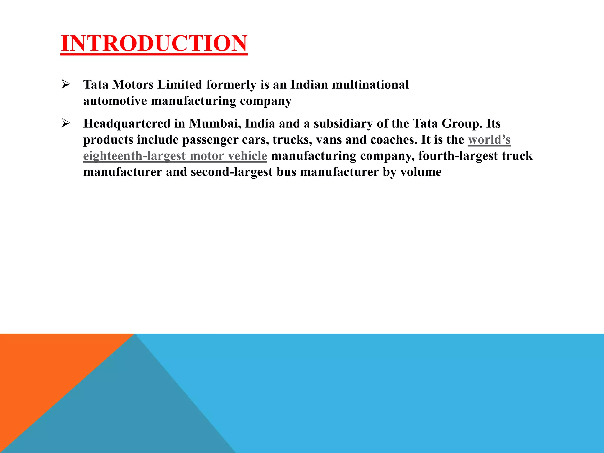 Tata motors ppt | PPTX