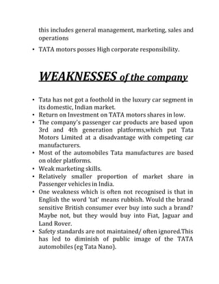 Tata motors project | DOCX