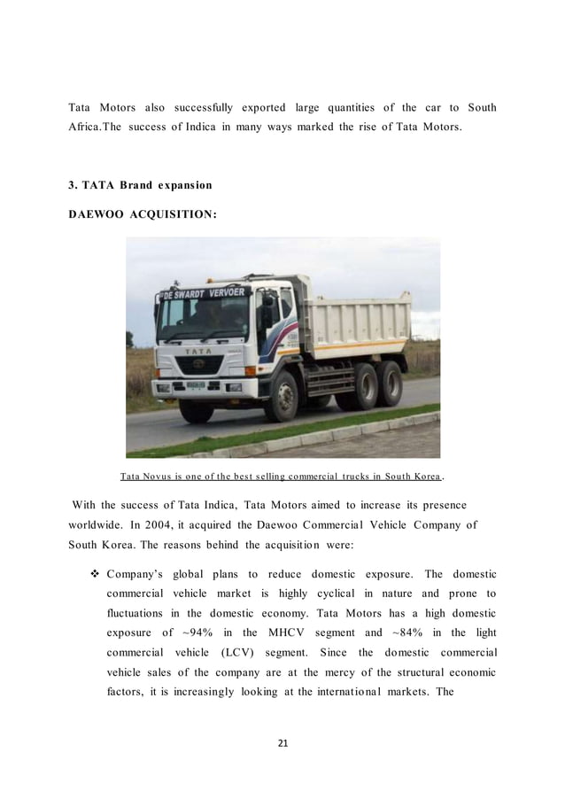 Analysis of strategic marketing of Tata Motors | DOCX | Automotive ...