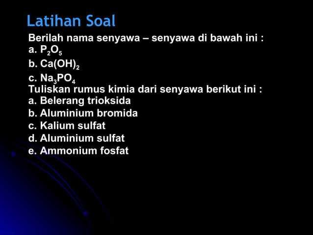 tatanama-senyawa-kimia pada pembelajaran | PPT