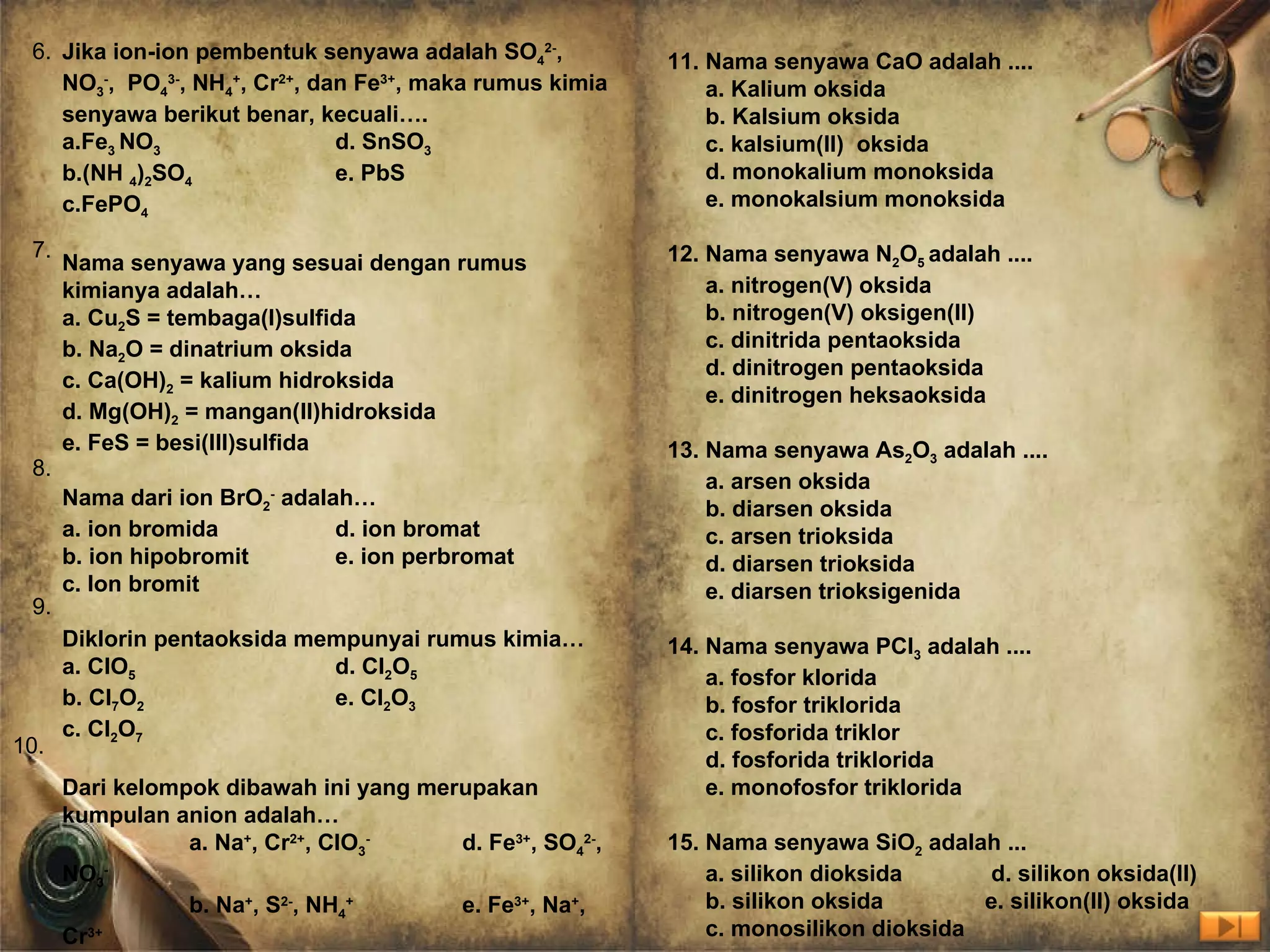 Tata nama senyawa kimia by adhe amanda x.4 | PPT