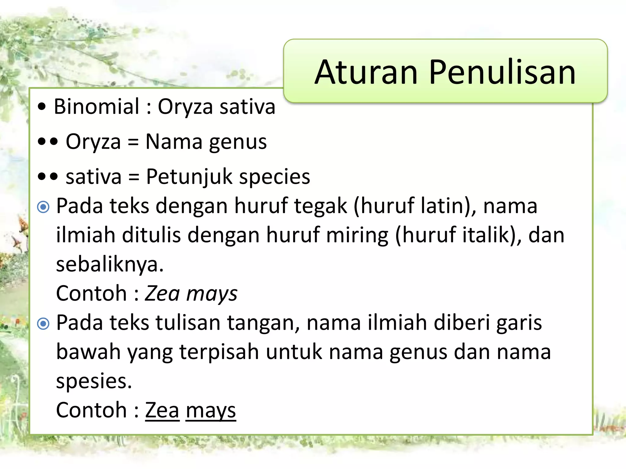 Tata nama tumbuhan | PPTX