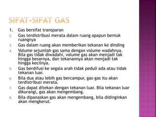 Tatanan materi berwujud gas | PPTX