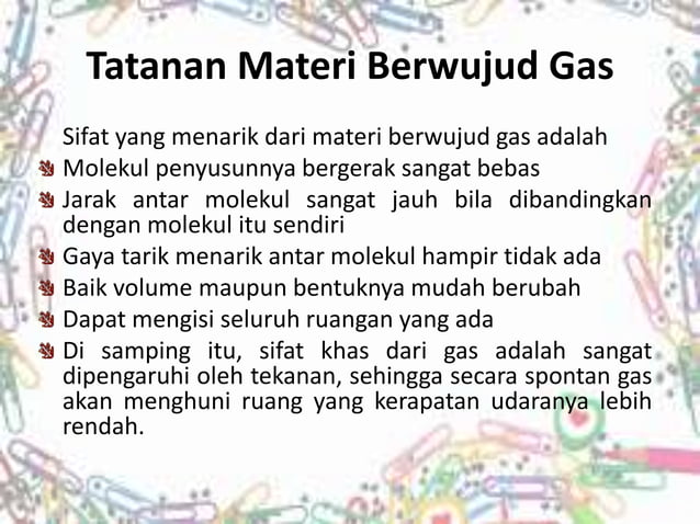 Tatanan materi berwujud gas | PPT