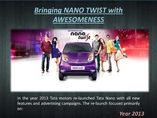Tata nano Advertisement Campaign | PPTX
