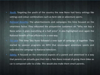 Tata nano Advertisement Campaign | PPTX