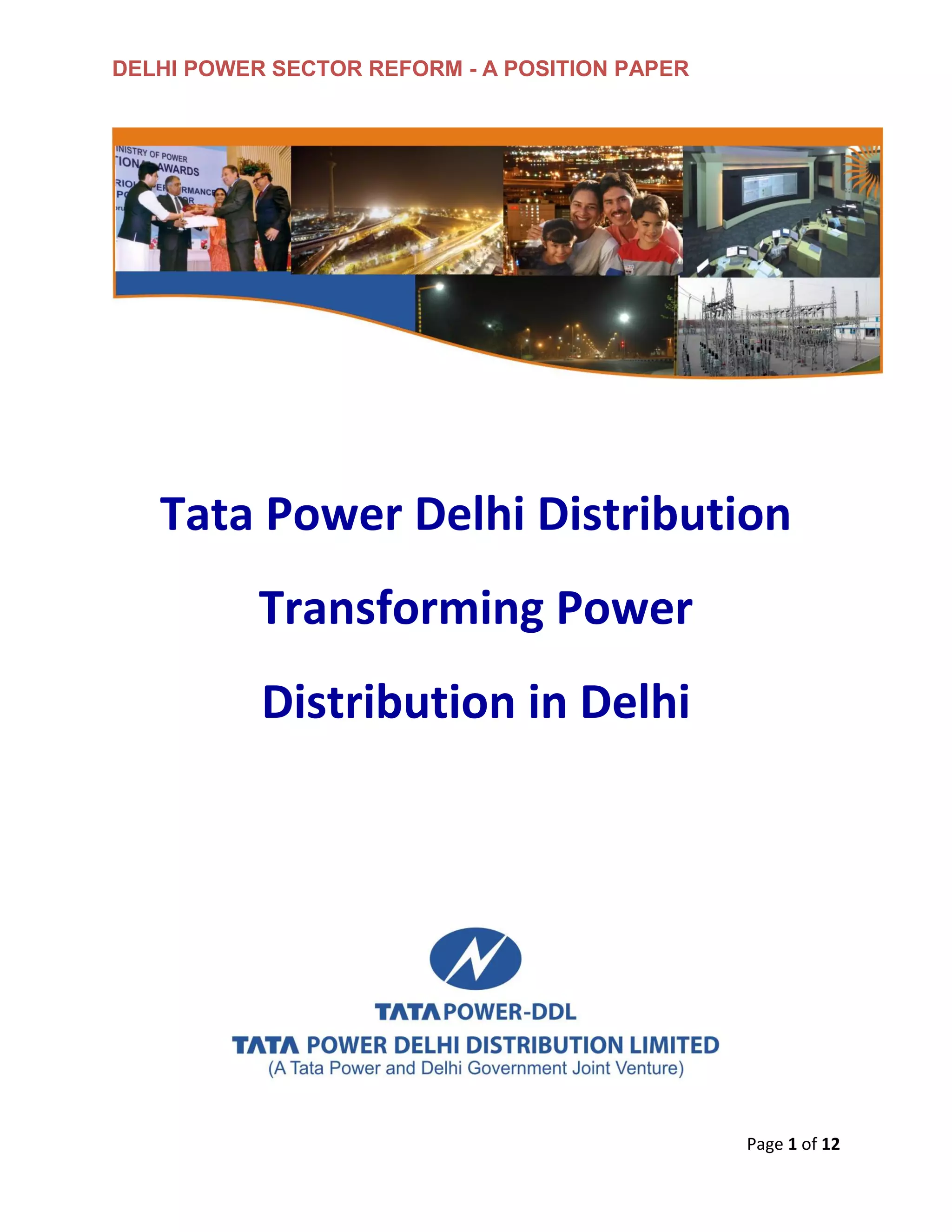 Tata Power Delhi Distribution – Transforming Power Distribution in Delhi | PDF | Power and ...