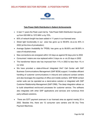 Tata Power Delhi Distribution – Transforming Power Distribution in Delhi | PDF