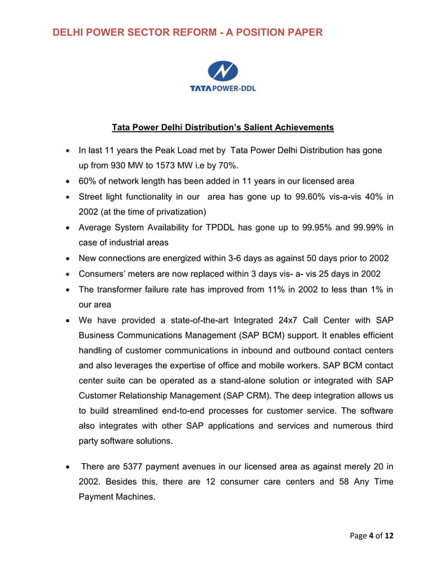 Tata Power Delhi Distribution – Transforming Power Distribution in ...