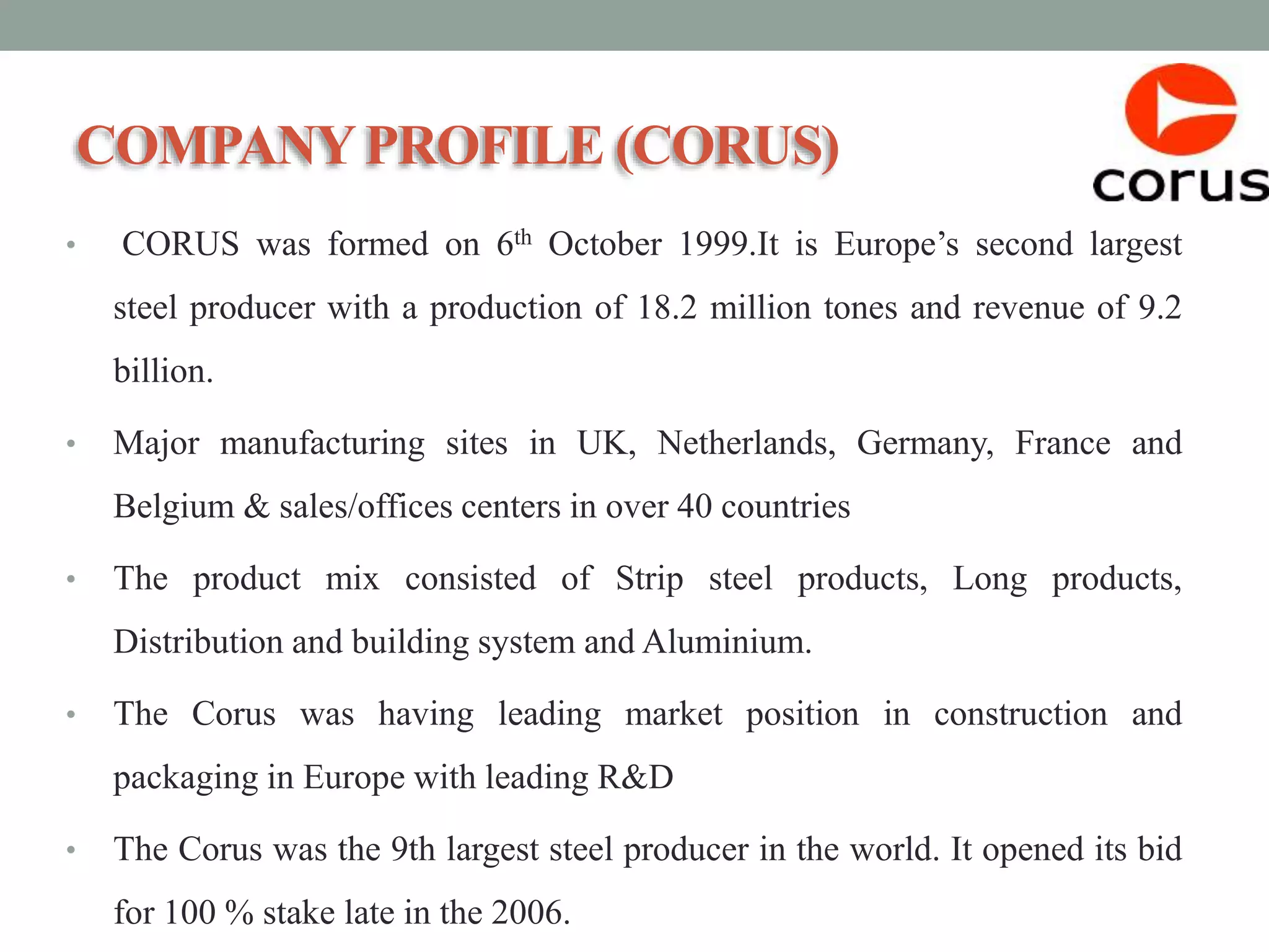 Tata-Corus Deal | PPTX