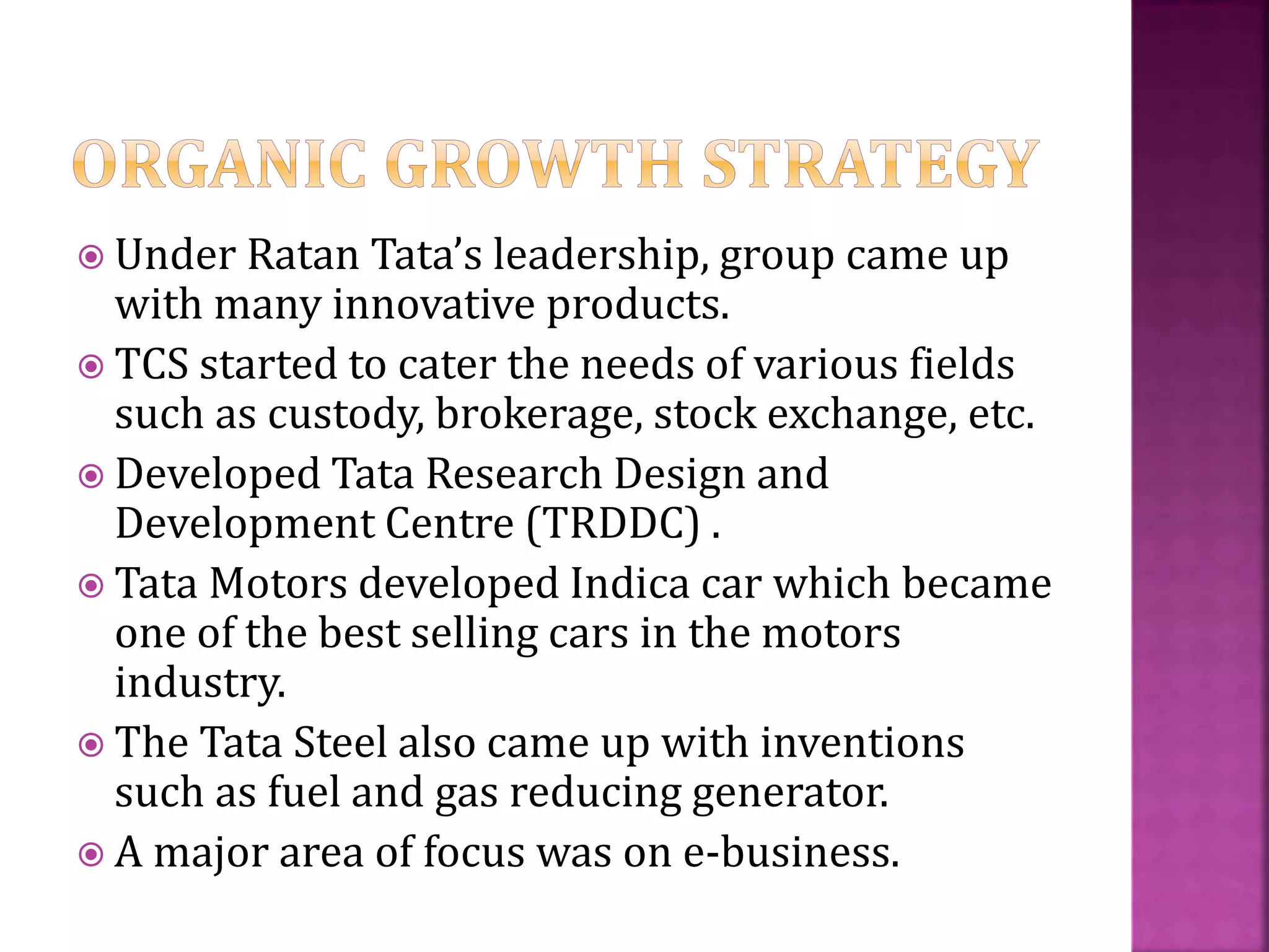 Growth strategies of TATA Group | PPTX