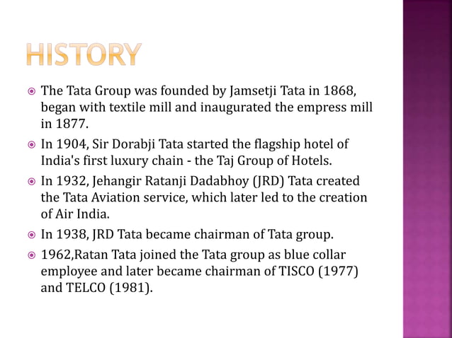 Growth strategies of TATA Group | PPTX | Automotive Industry | Industries