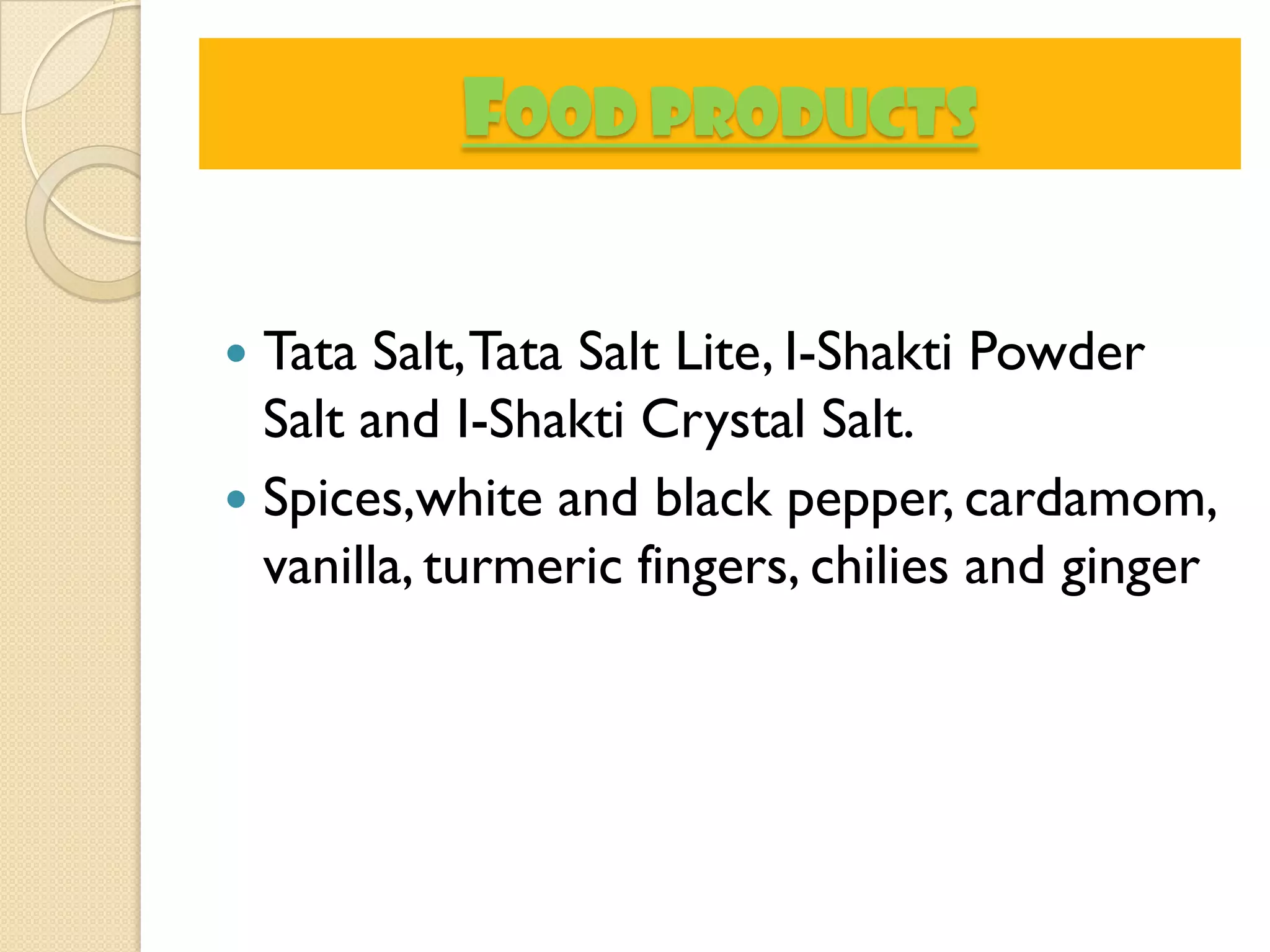 Tata product mix | PPTX