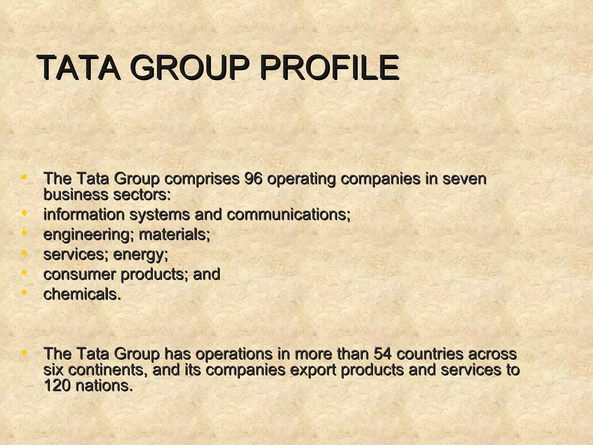 Tata Profile | PPT