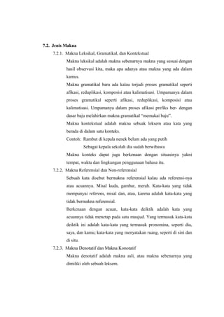 Tataran linguistik semantik | DOC