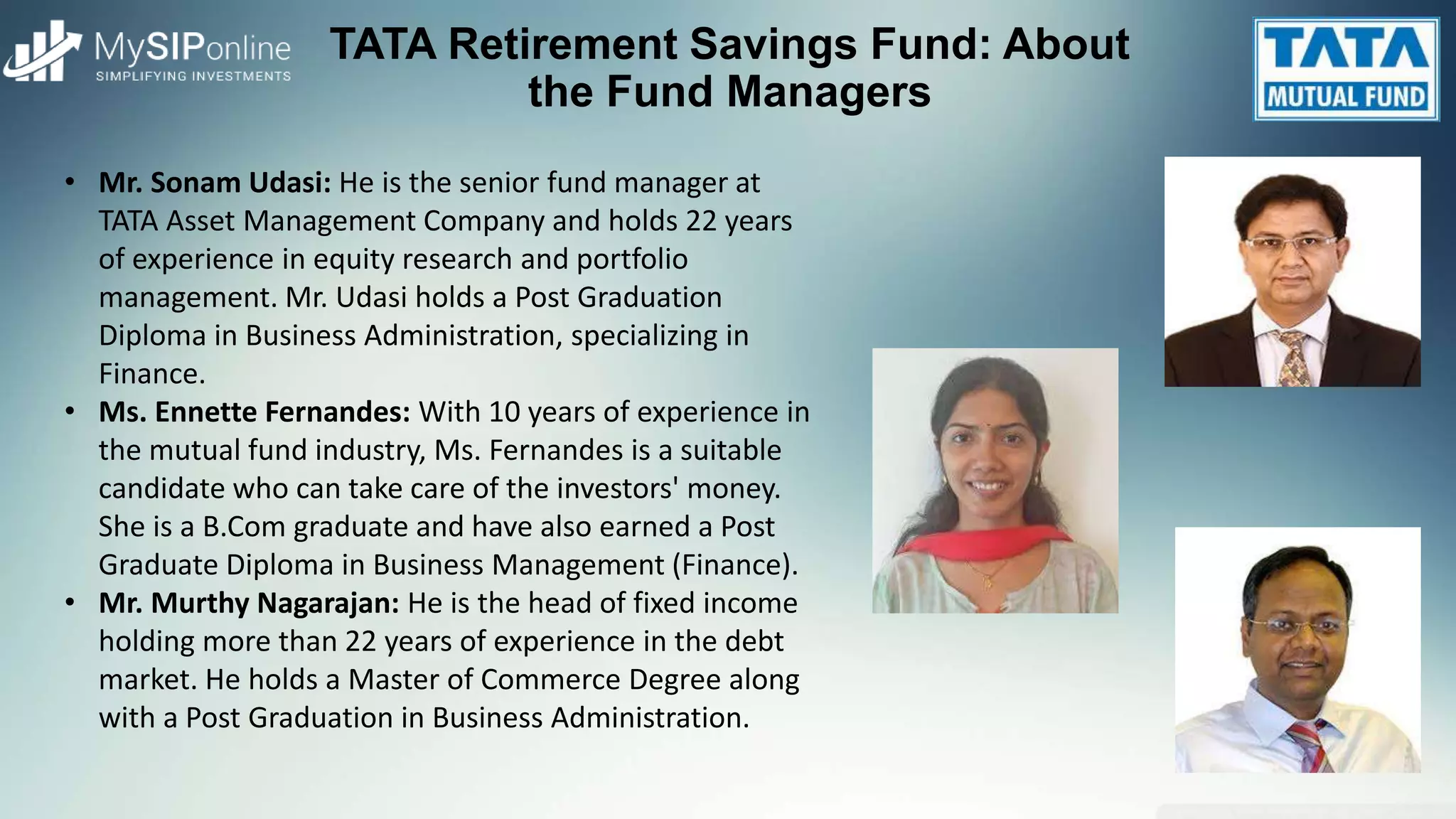 Tata Retirement Savings Fund - Overview | PPT