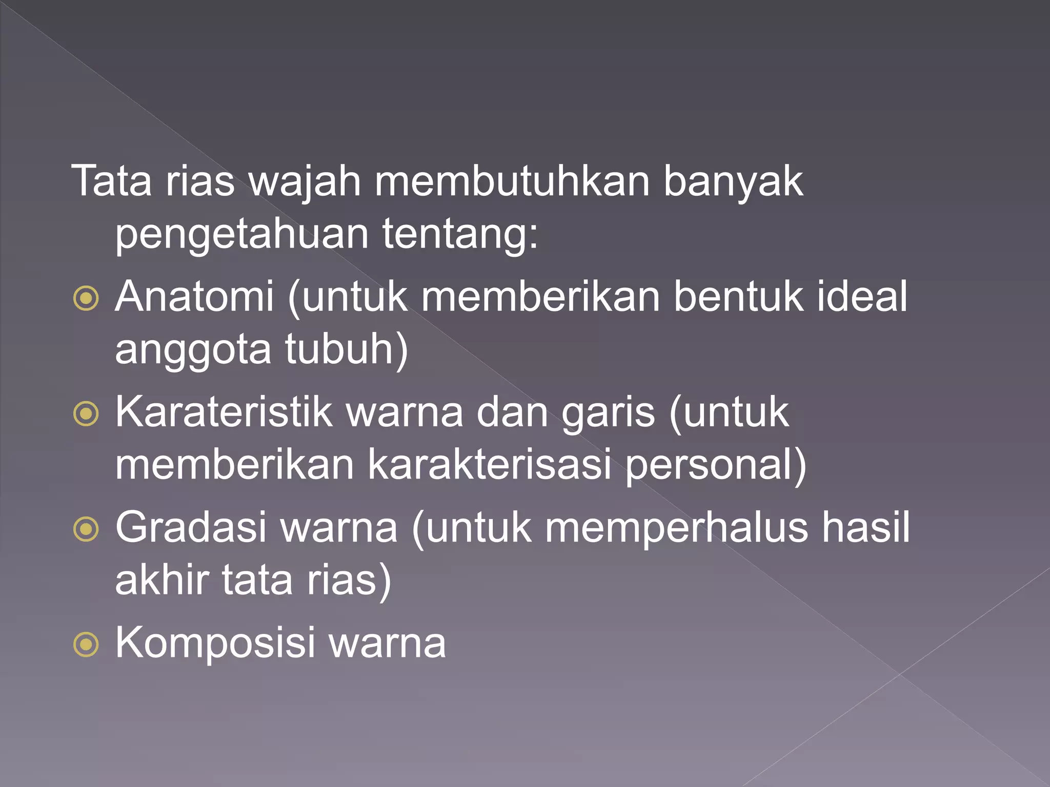 Tata rias wajah | PPTX