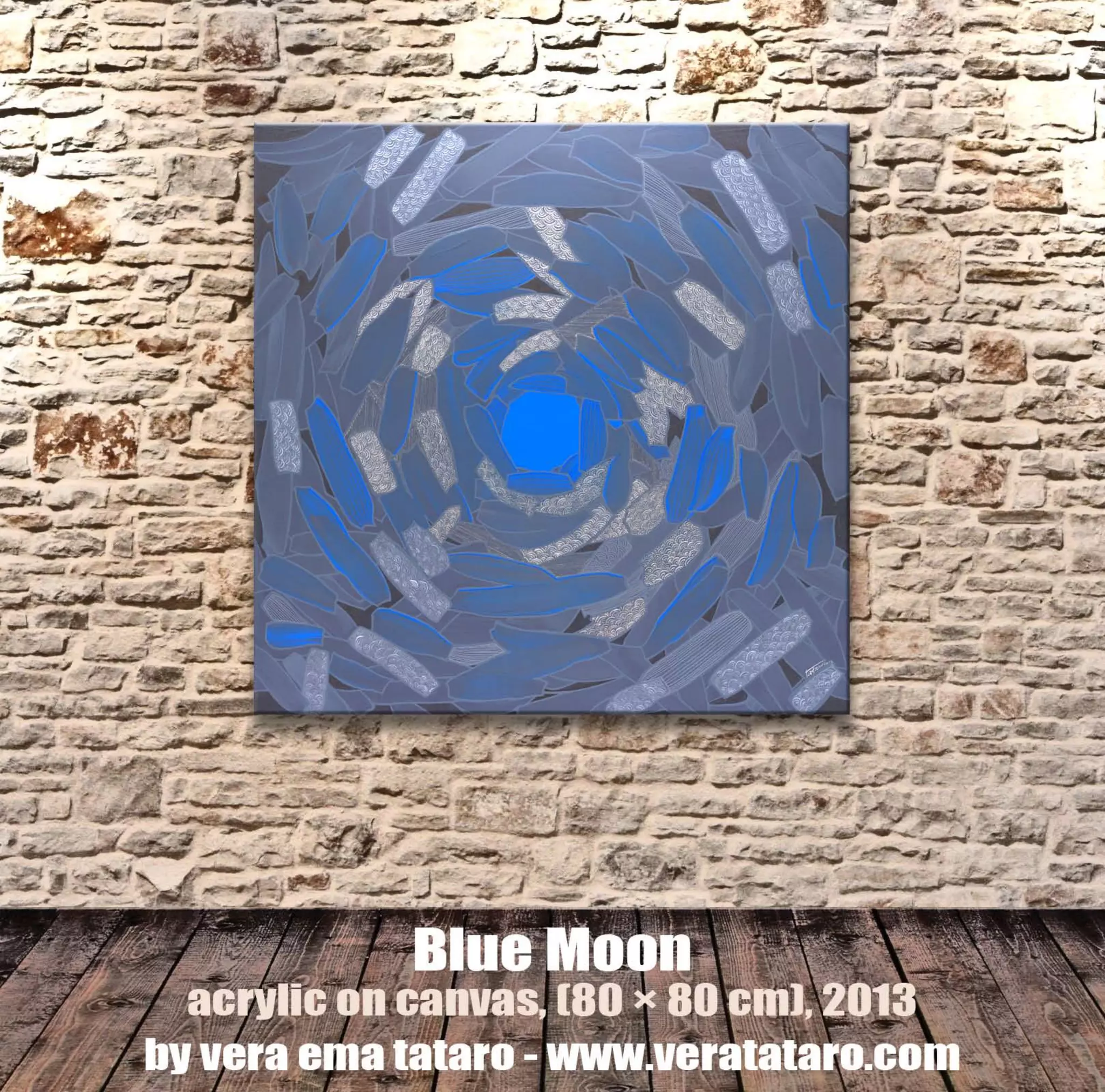 Blue moon - abstract acrylic painting | PPT