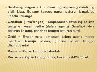TATA RUANG CAKRIK OMAH JAWA BERISI TENTANG TATA LETAK RUMAH TRADISIONAL ...