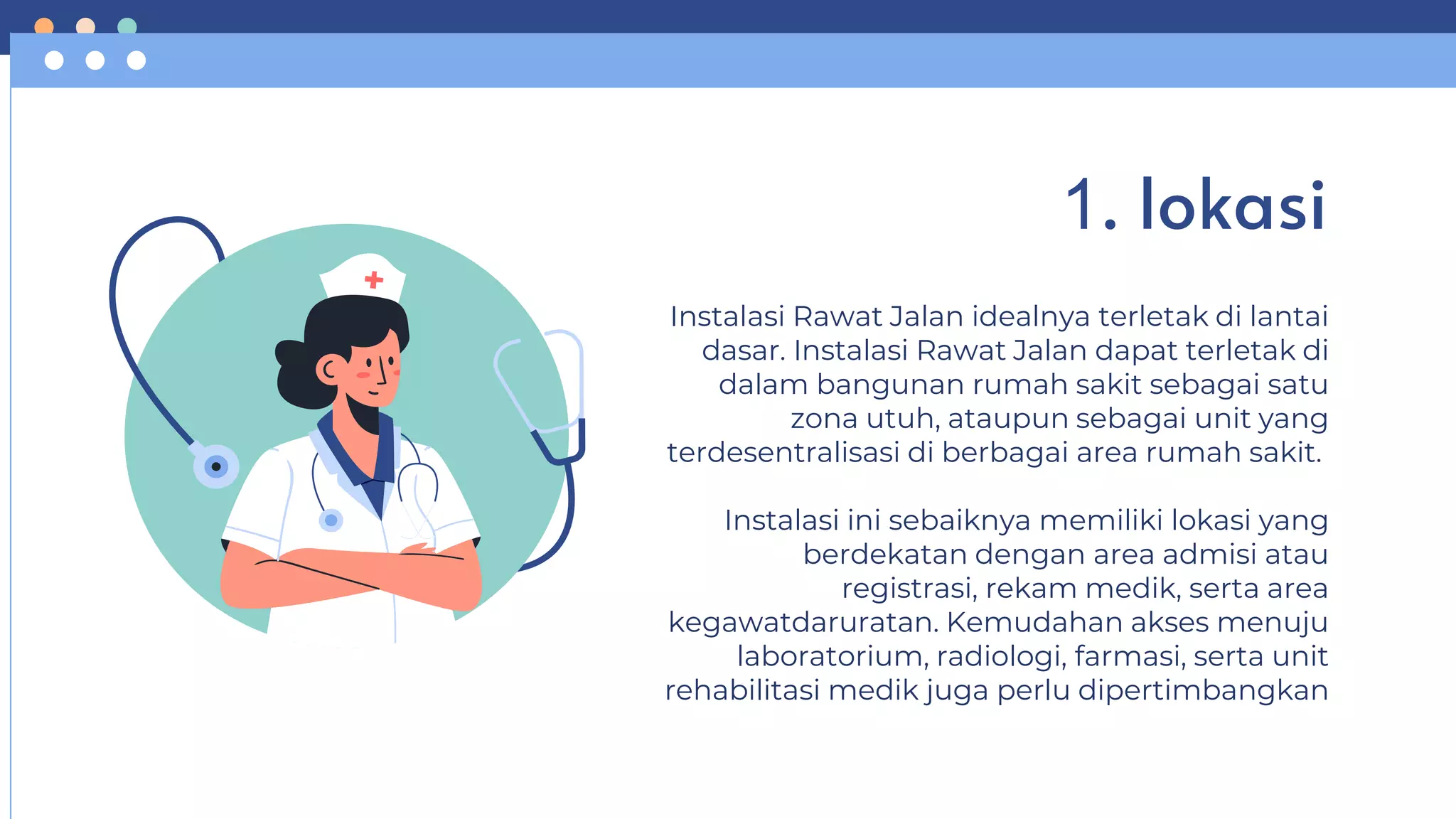 Tata ruang instalasi rawat jalan rumah sakit | PPTX