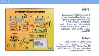 Tata ruang instalasi rawat jalan rumah sakit | PPTX