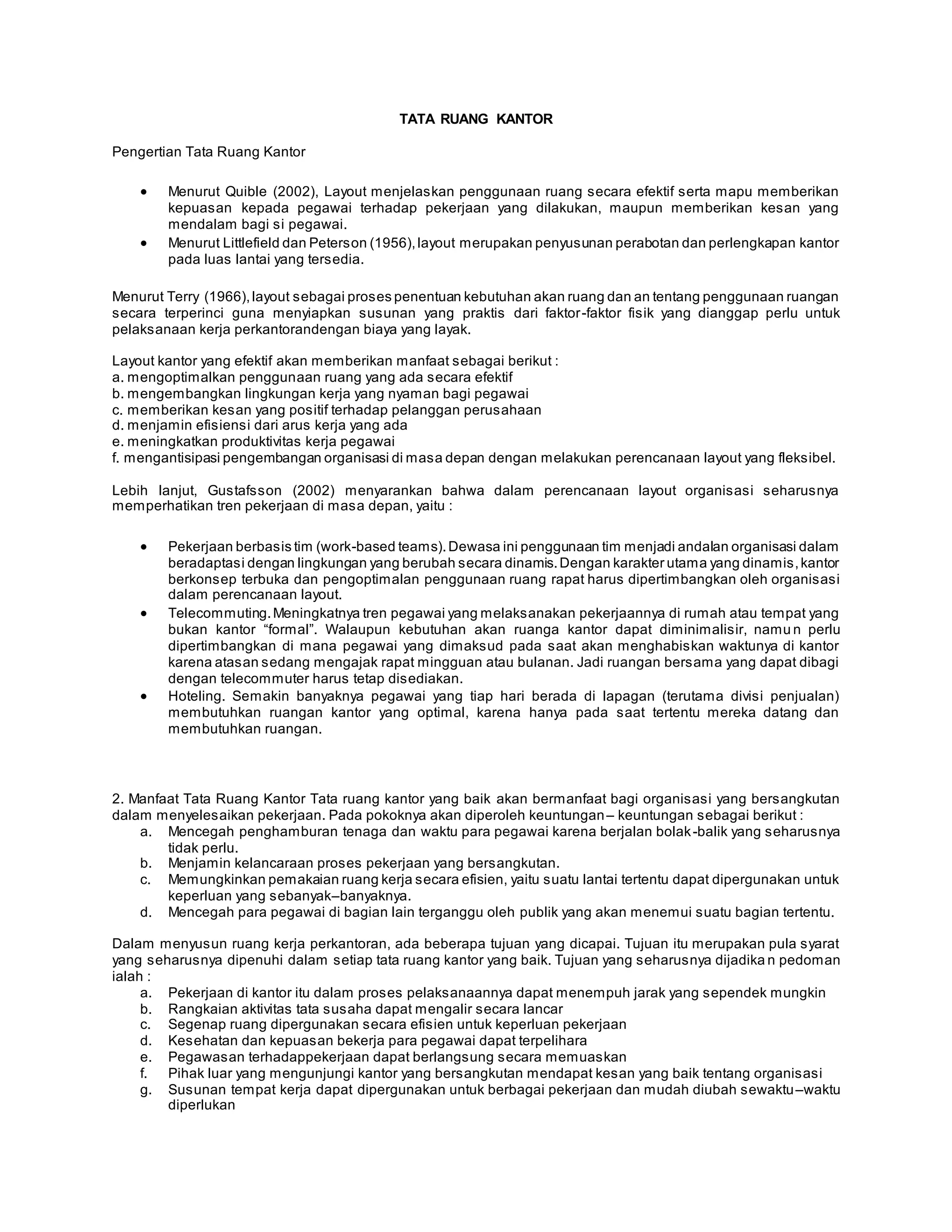 Tata Ruang Kantor | DOCX