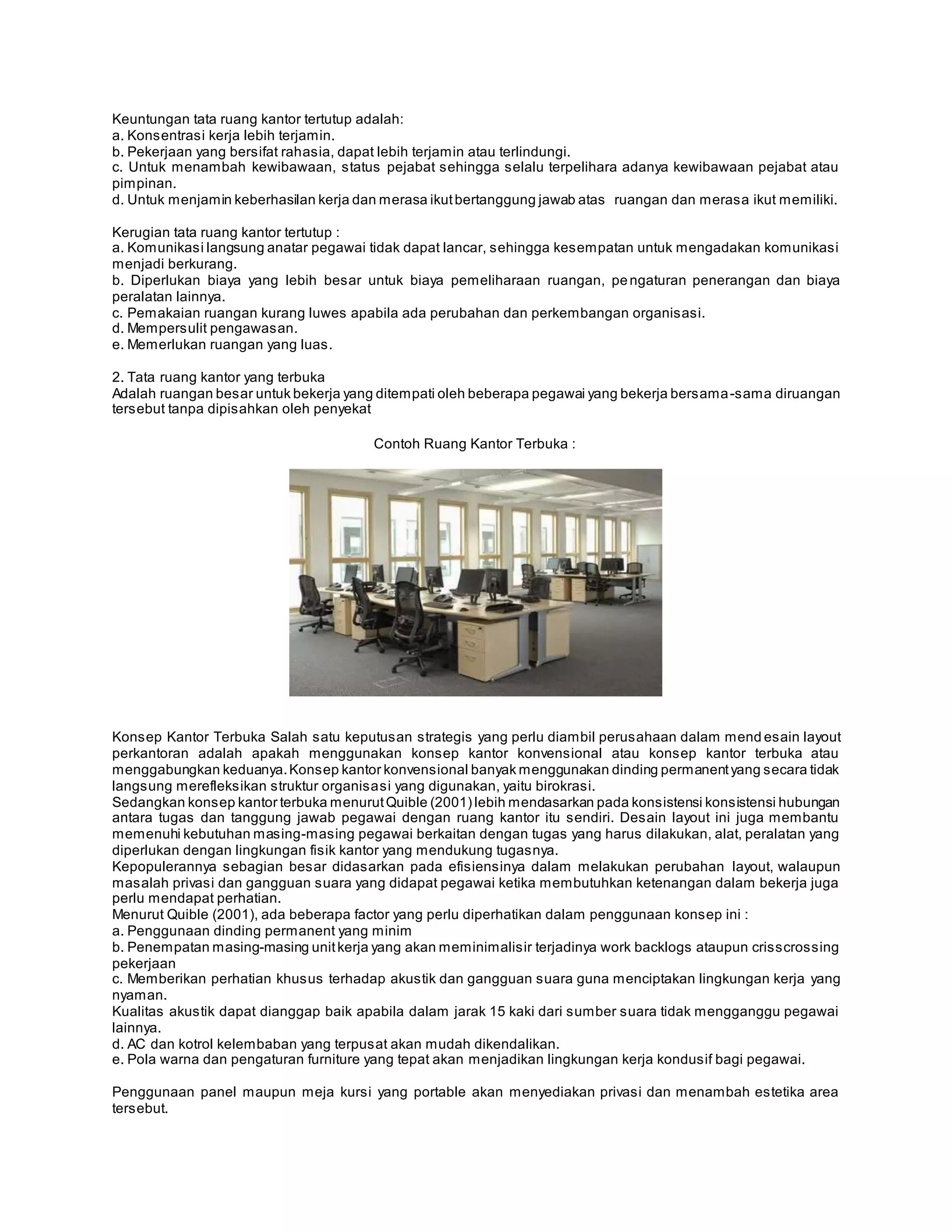 Tata Ruang Kantor | DOCX