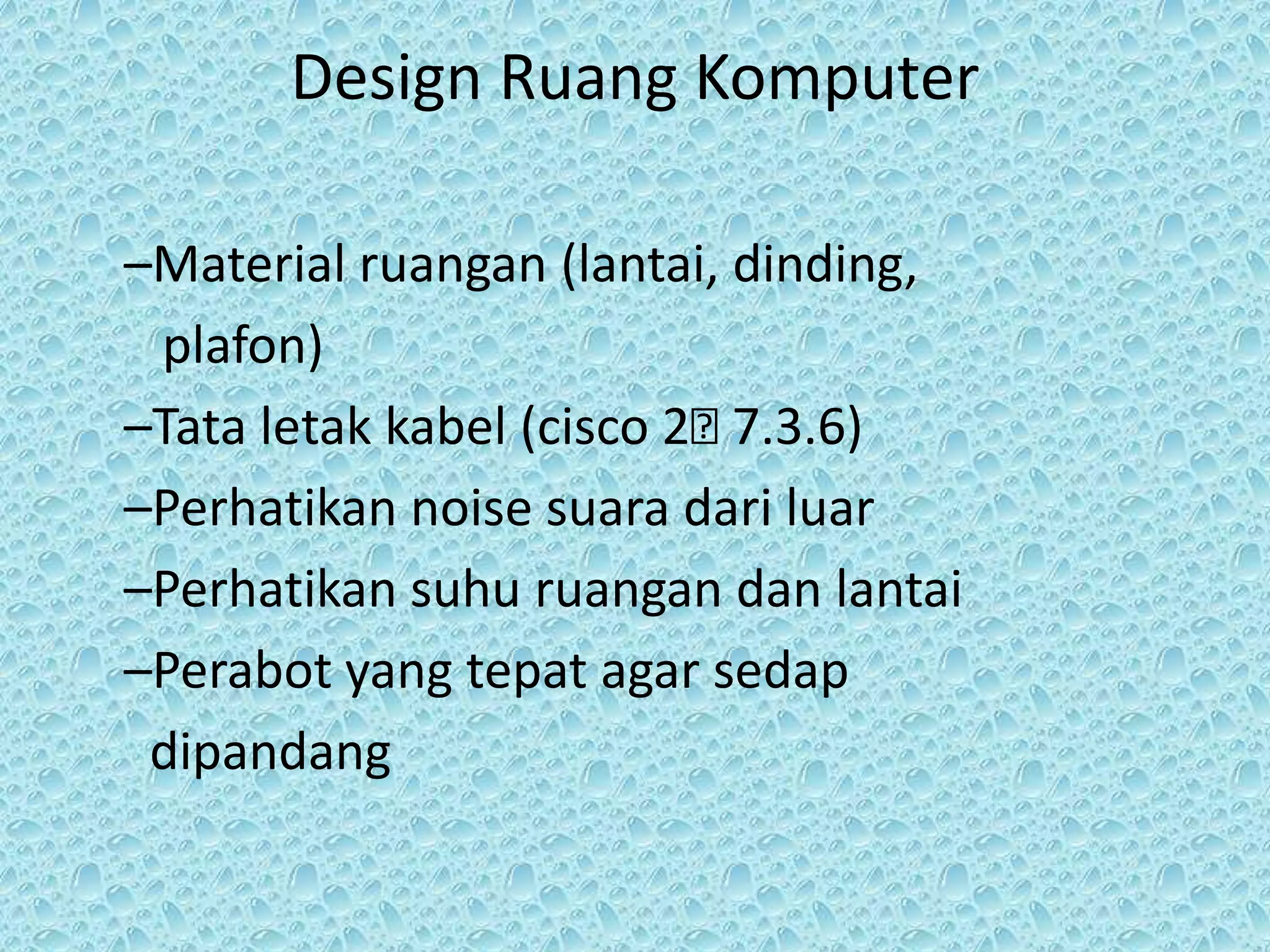 Tata ruang komputer tugas pti 2 | PPT