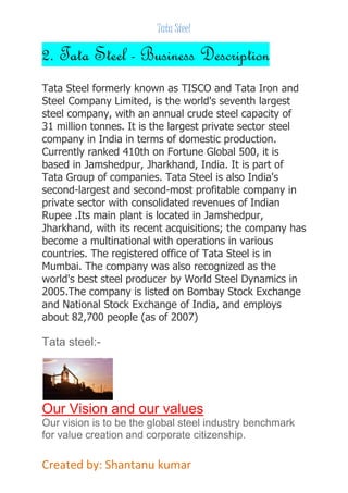 Tata steel | DOCX