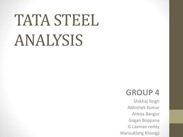 Tata steel analysis 2017 | PPTX | Commodities | Economy