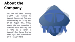 ‘Tata Steel’ presentation.pdf for mba finance | PDF