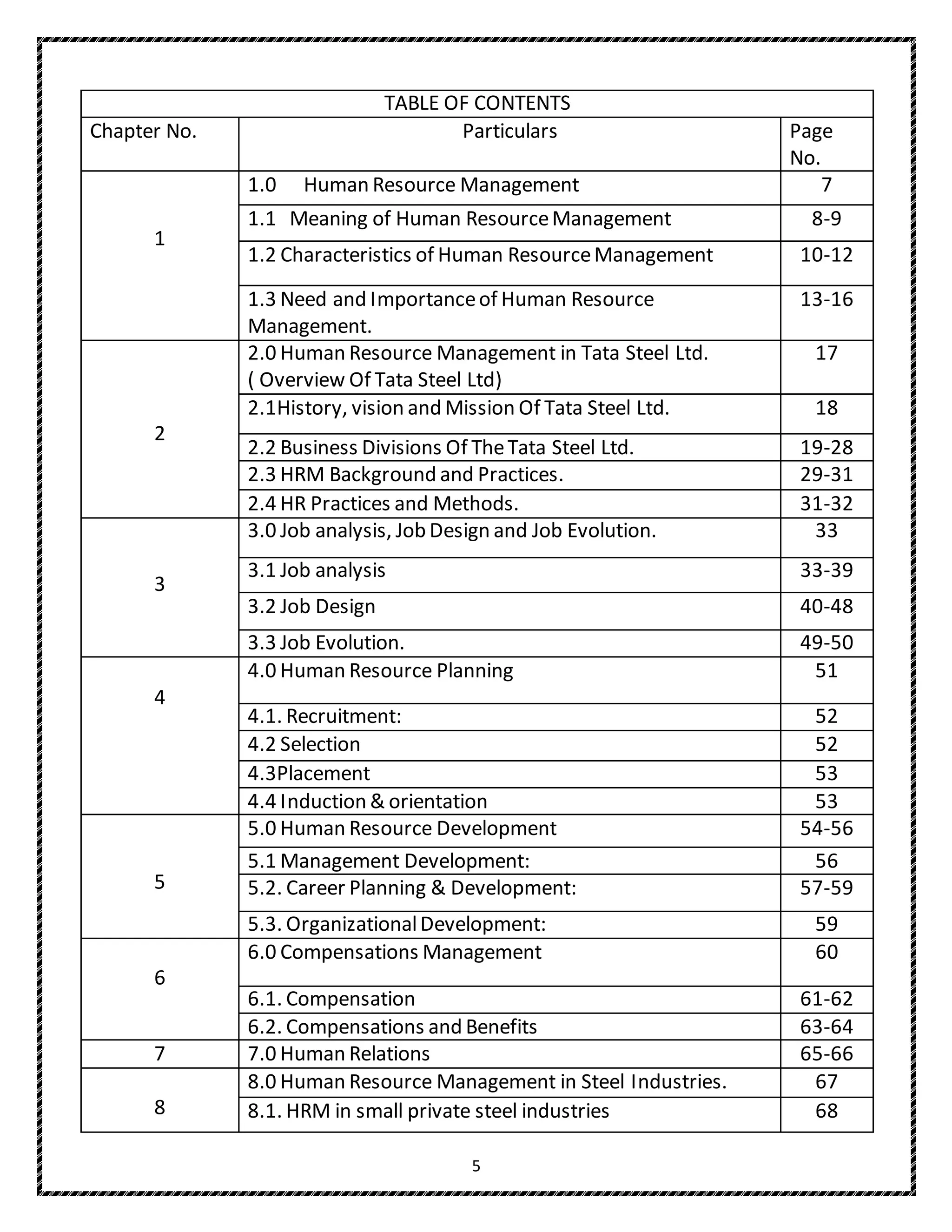 Tata steel summer internship projeect | DOCX