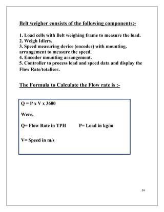 STUDY OF STOCK HOUSE WEIGHING SYSTEM AT H-BLAST FURNACE(TATA STEEL) | DOCX