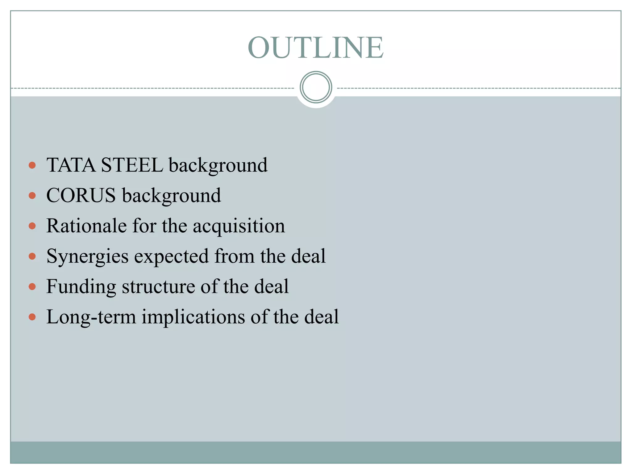 tata steel acquisition corus | PPTX