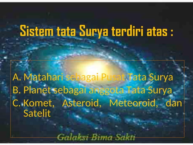 MATERI TENTANG TATA SURYA DALAM BENTUK ppt | PPT