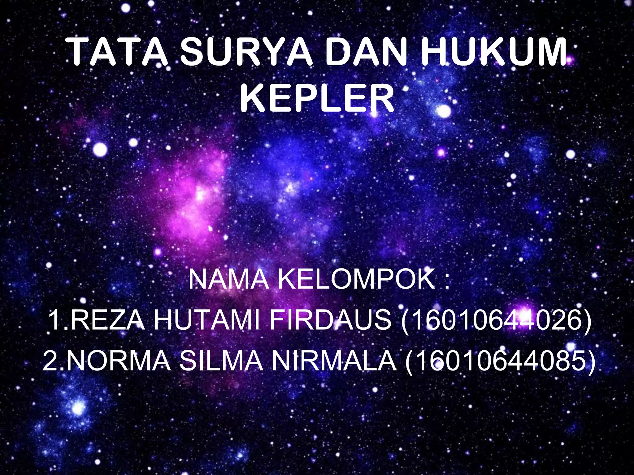 Tata surya dan hukum kepler | PPT