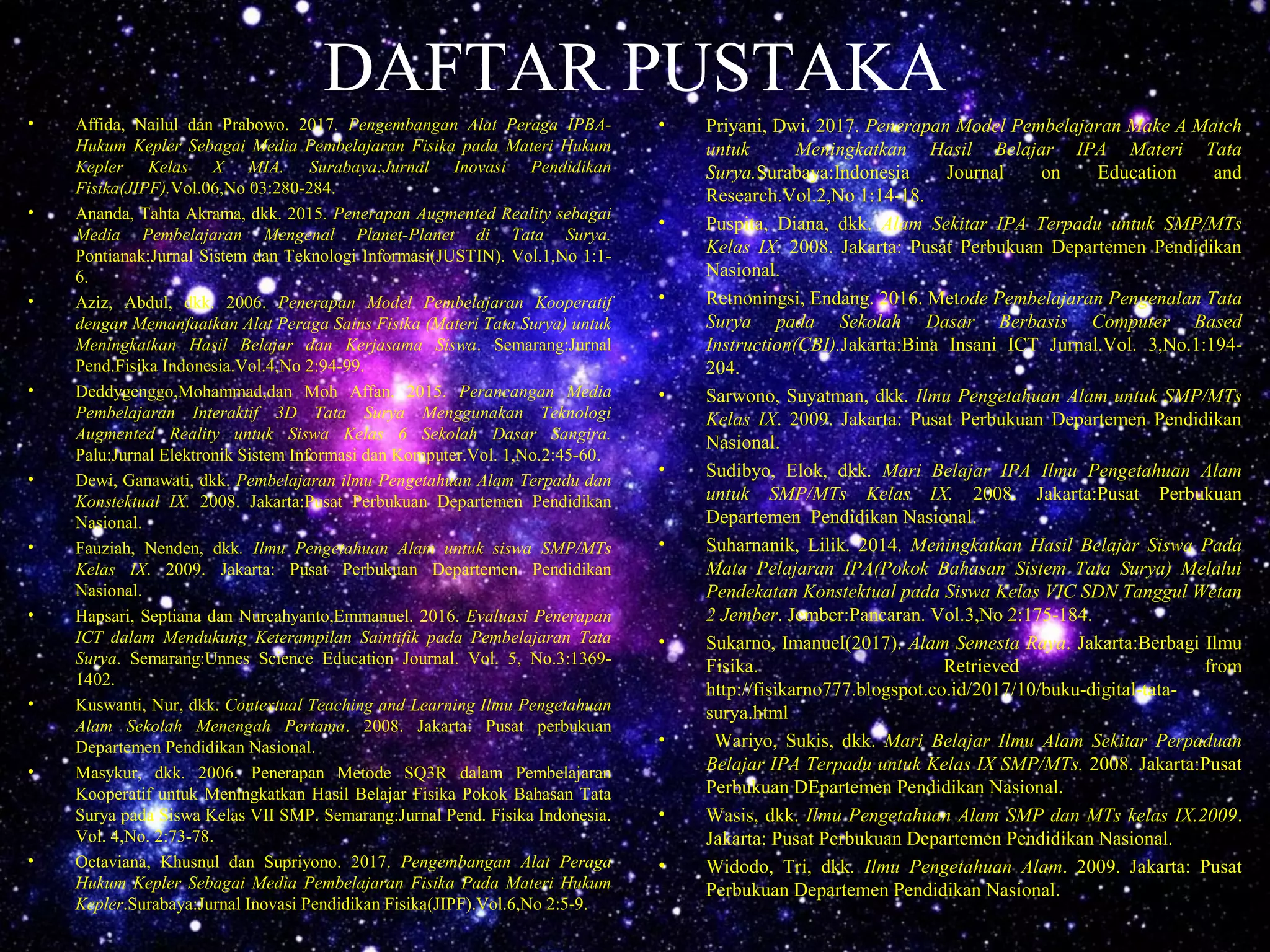 Tata surya dan hukum kepler | PPT