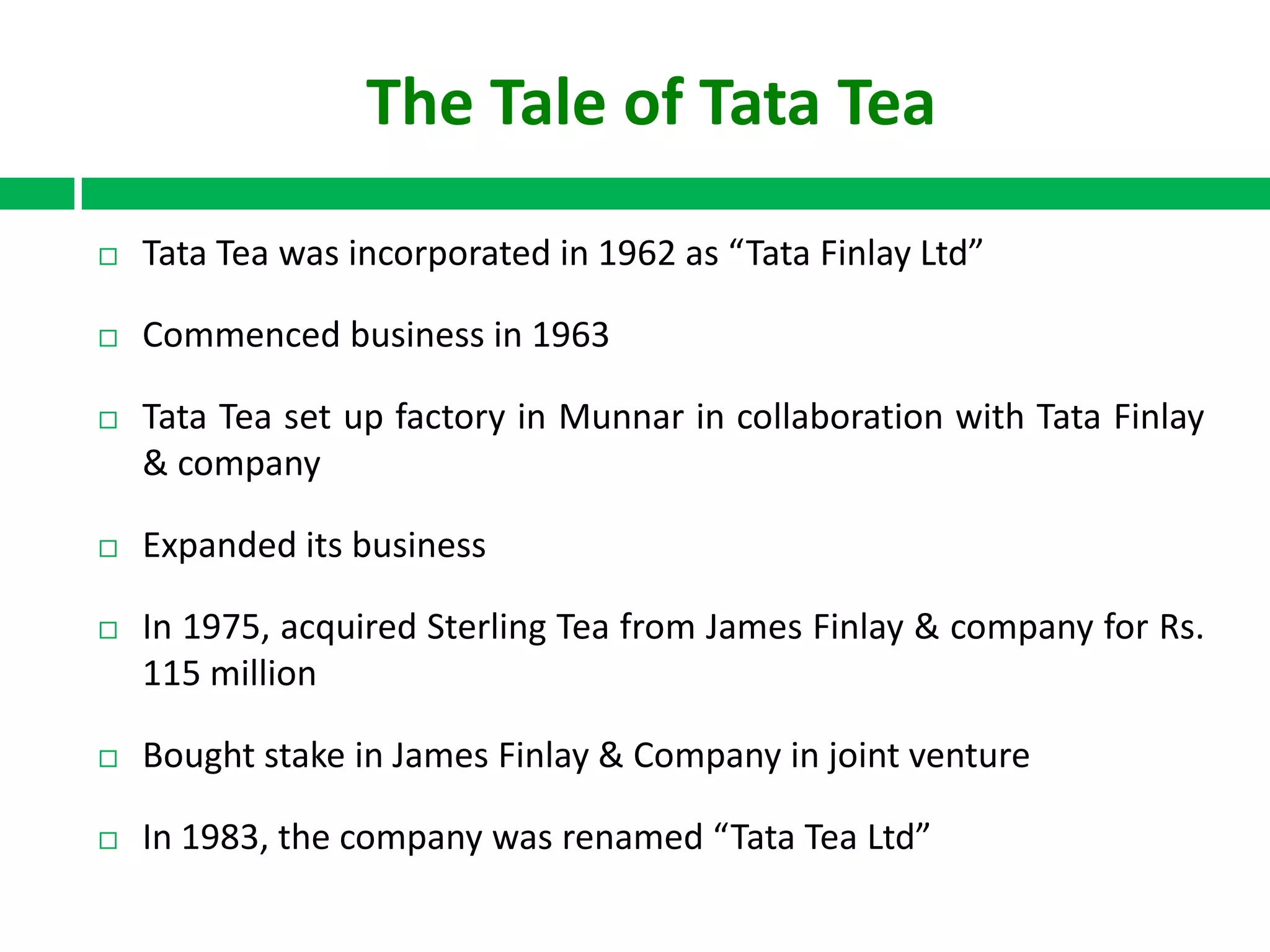 Tata Tea & Tetley acquisition | PPTX