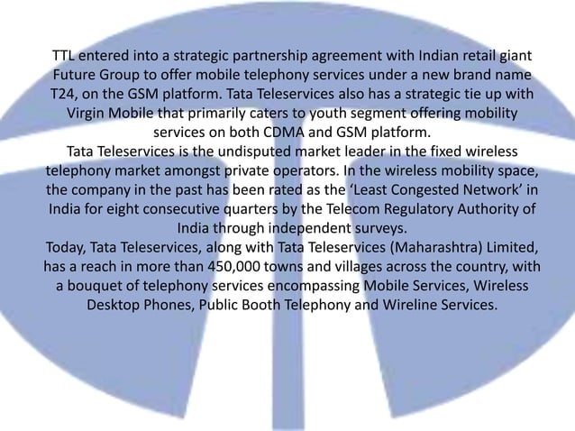 Tata teleservices | PPT
