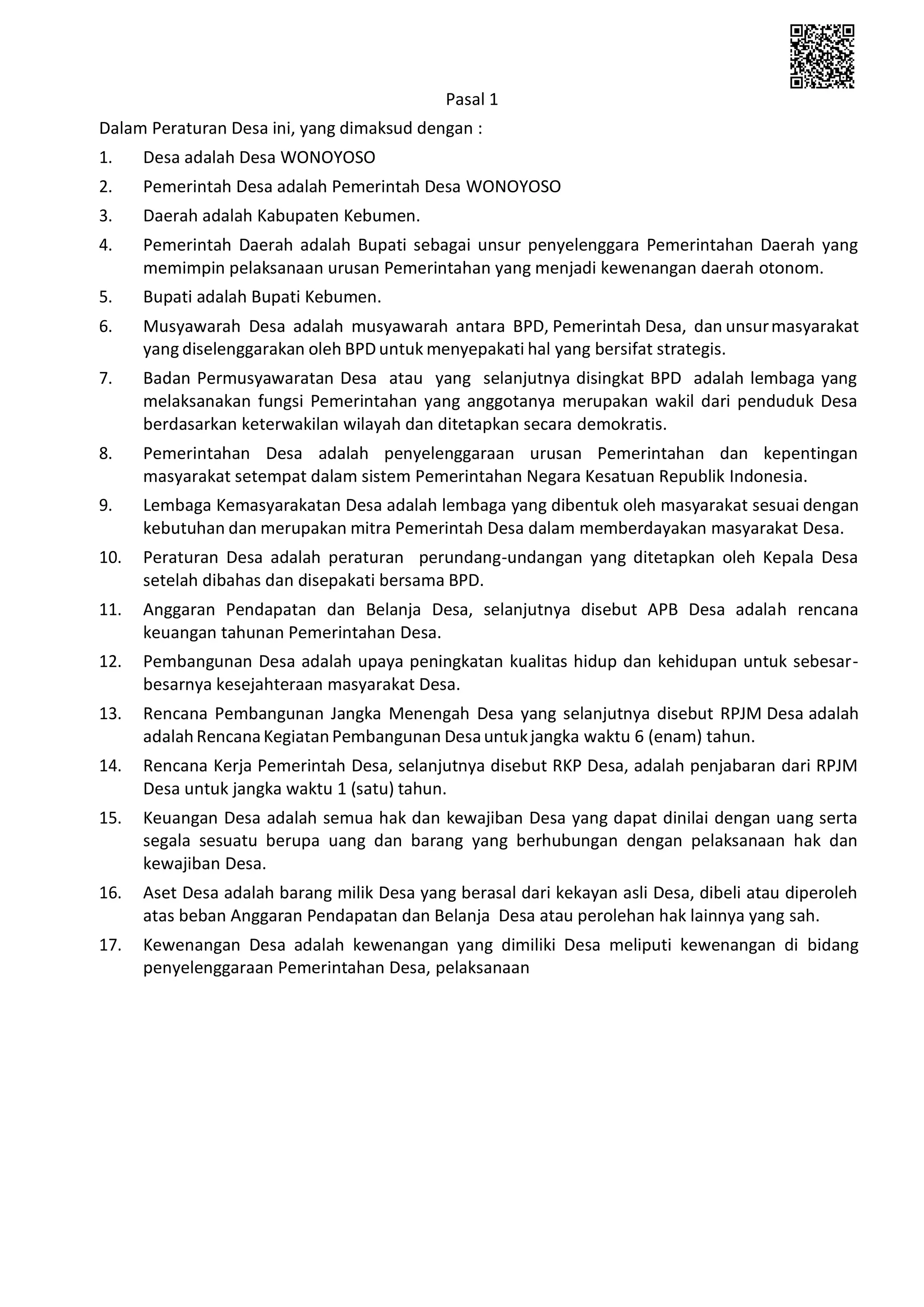 PERATURAN DESA TENTANG TATA TERTIB MUSYAWARAH BPD | PDF