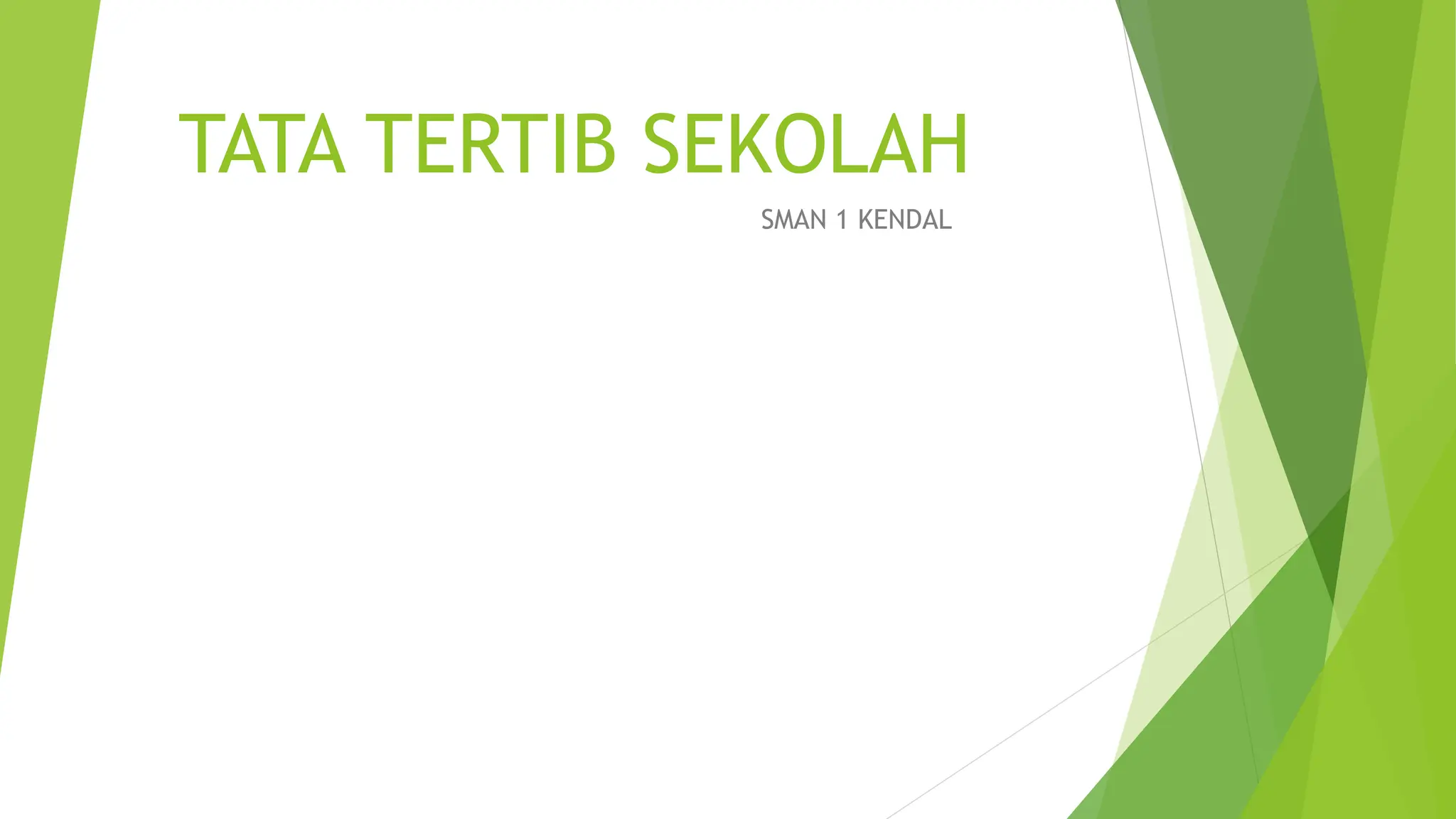 CONTOH TATA TERTIB SEKOLAH PKO yang bisa dijadikan reverensi | PPT