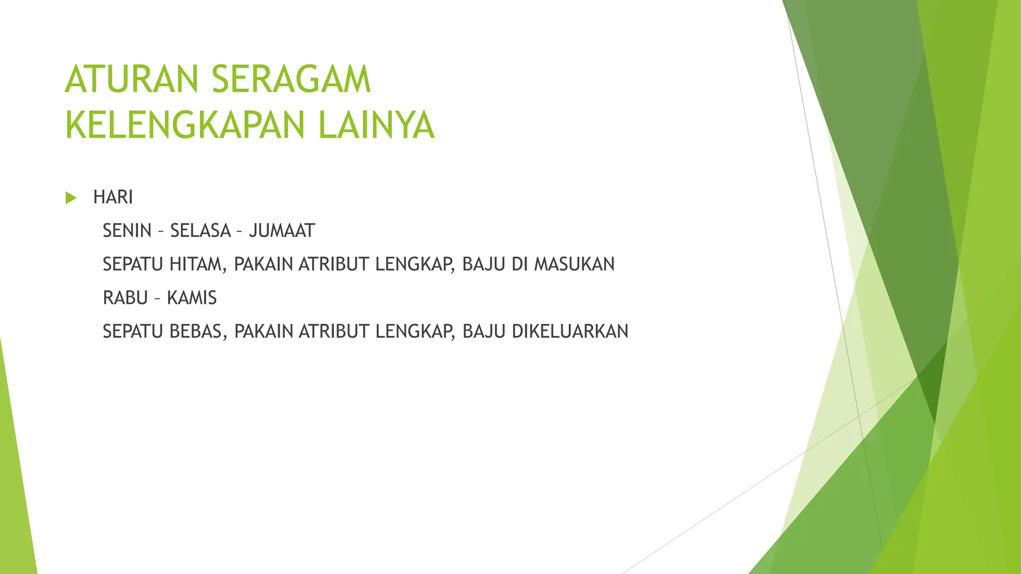 CONTOH TATA TERTIB SEKOLAH PKO yang bisa dijadikan reverensi | PPT