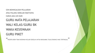CONTOH TATA TERTIB SEKOLAH PKO yang bisa dijadikan reverensi | PPTX