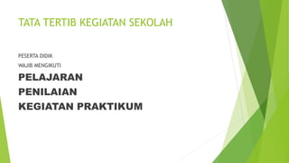 CONTOH TATA TERTIB SEKOLAH PKO yang bisa dijadikan reverensi | PPTX