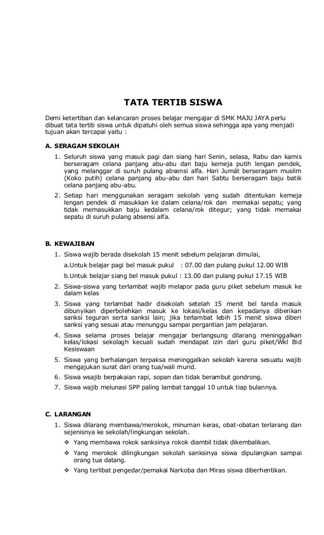 Tata tertib siswa